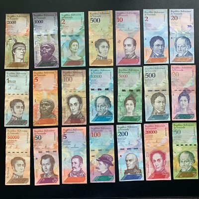 1 Million + 20 PCS Banknotes Lot. Venezuela Paper Money Currency Set ...