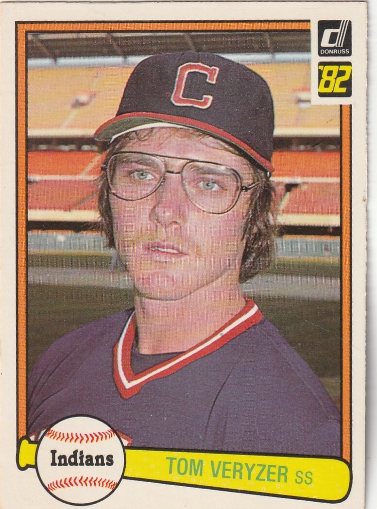FREE SHIPPING-MINT-1982 Donruss Tom Veryzer #450 INDIANS PLUS BONUS ...