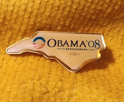 2008 BARACK OBAMA NORTH CAROLINA*STATE PRESIDENTIAL CAMPAIGN*LAPEL PIN ...