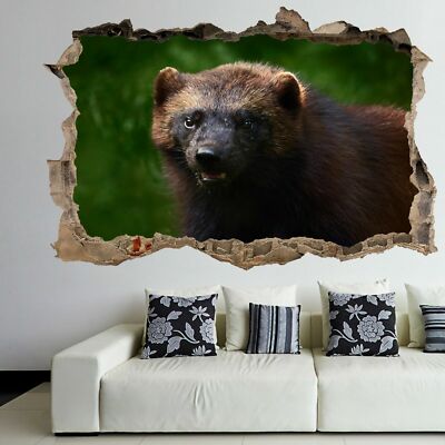 Wolverine Animal 3D Wall Art Sticker Mural Decal Poster Home Office ...