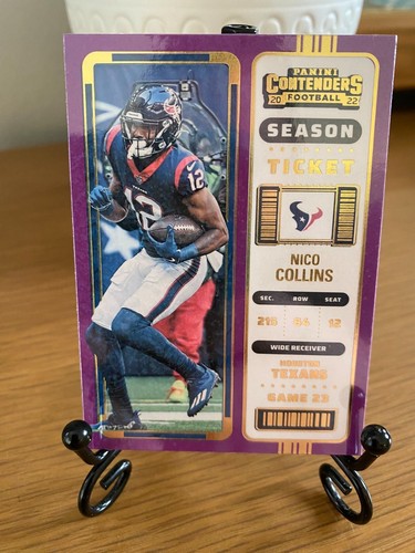 *RARE 2022 Contenders PURPLE STARDUST Nico Collins Season Ticket/Case ...