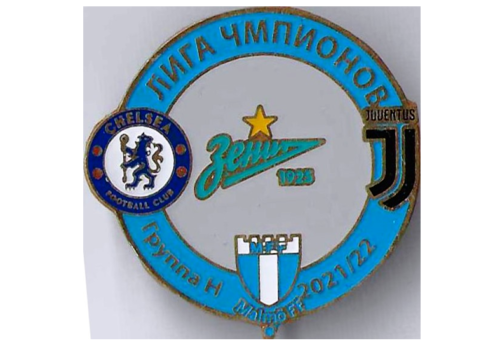 football soccer pin badge Zenit - Chelsea - Juventus - Malmo 2021-2022 ...