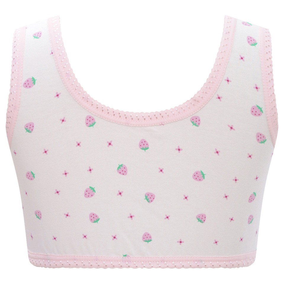 Kids Girls Tank Cotton Bra Seamless Crop Top Bralettes Vest Bow ...