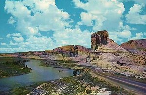 Toll Gate & the Palisades Wyoming, Highway 30, Rocks Mts. Green River ...