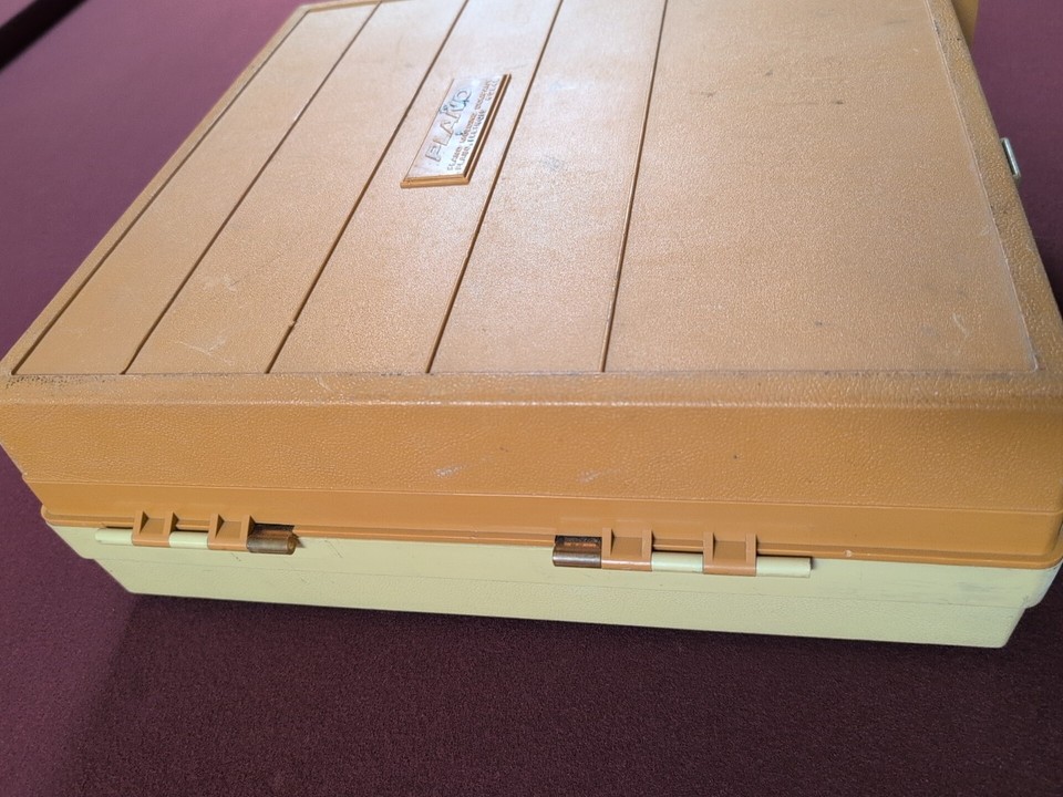 Vintage Tackle Box Plano Super Magnum Double Sided Fishing Old Lure ...