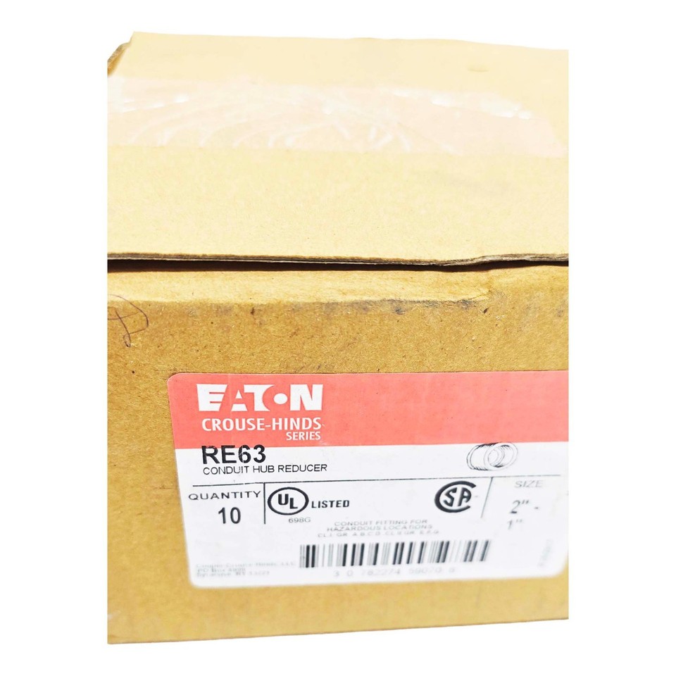 10 PACK - Eaton Crouse-Hinds RE63 Conduit Hub Reducer 2" x 1" | eBay