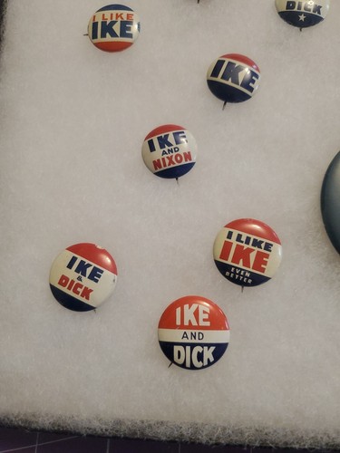 Dwight D Eisenhower Political Pin/Button Lot Of 35 Nixon Presidential I ...