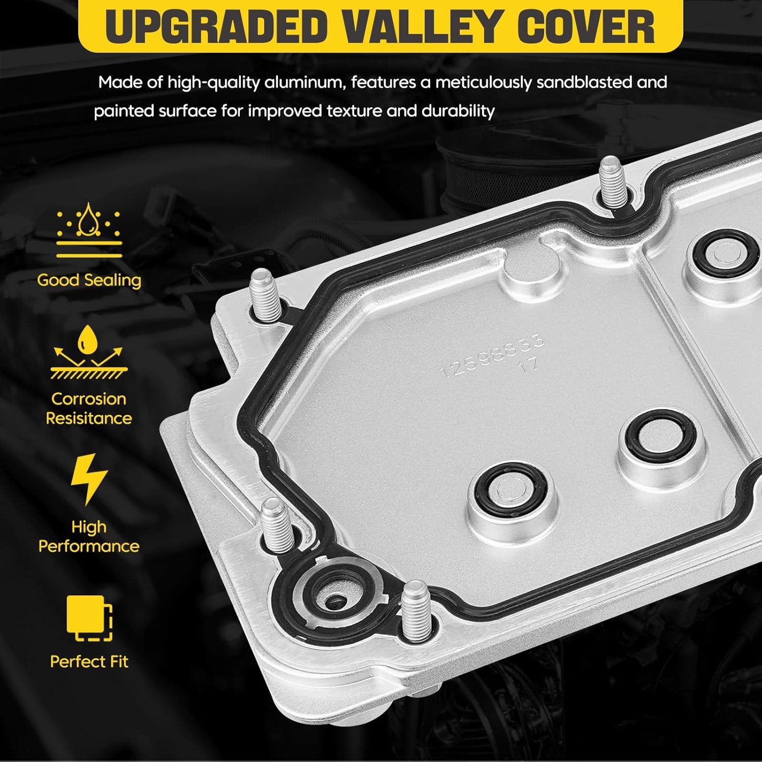 2007-2013 Chevy GMC LS Gen 4 (IV) Valley Cover Non AFM/DOD Block Off ...