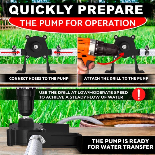 Portable Electric Drill Pump for Water and Liquid Transfer - Self ...