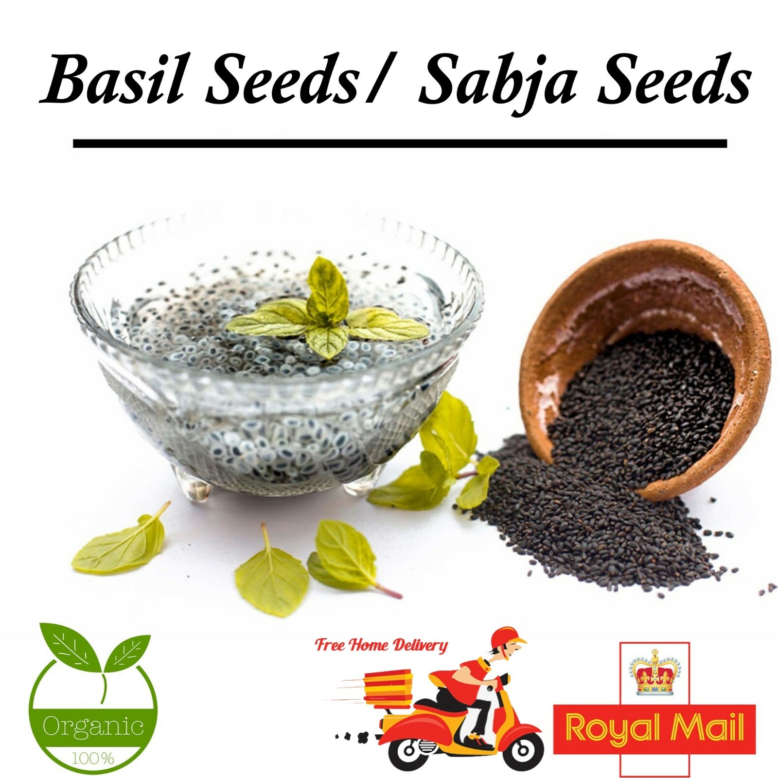 BASIL SEEDS TUKMARIA SUBJA SUBZA DESSERT FALOODA *50G-2KG* FREE P&P UK ...