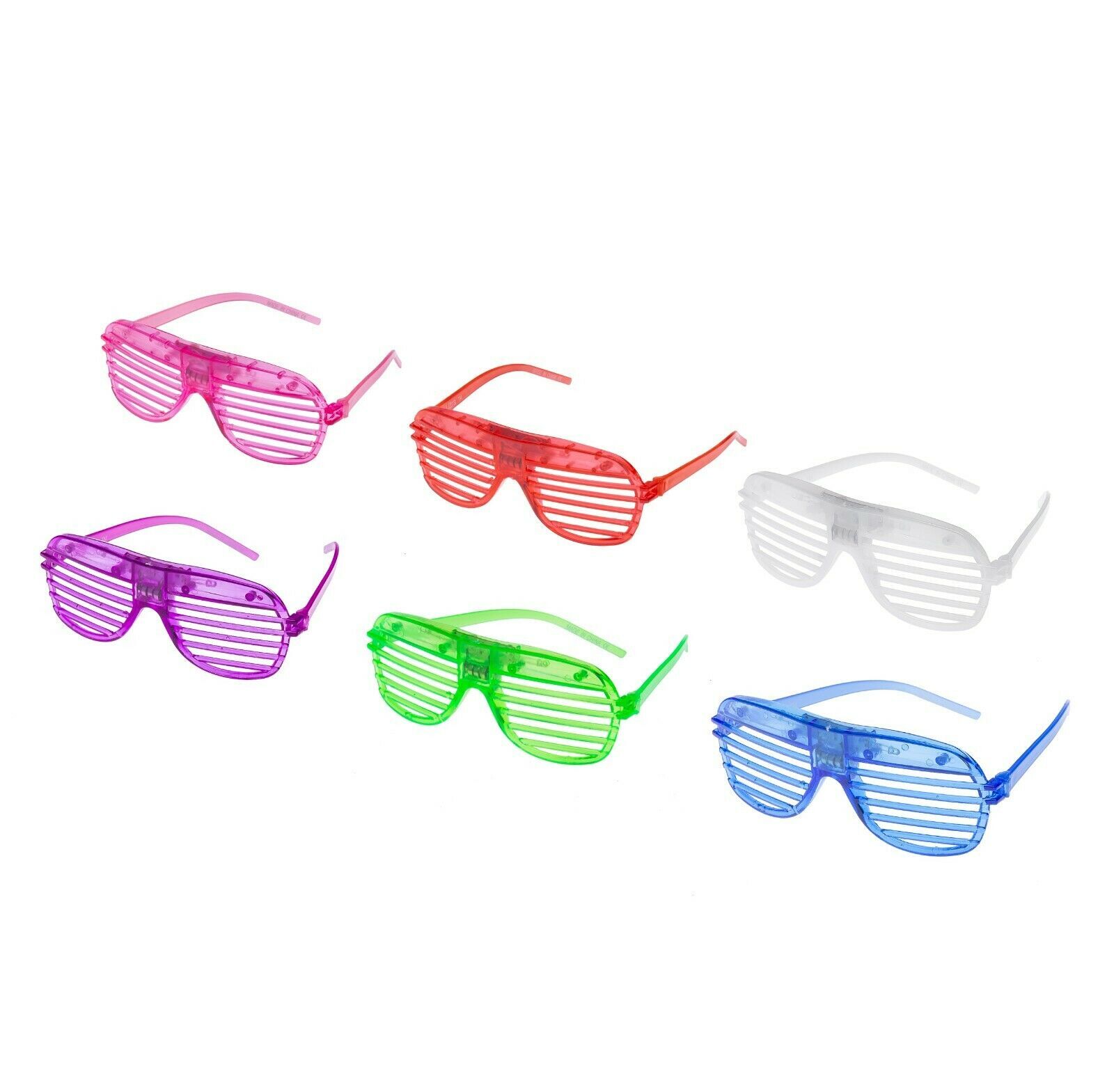 Plastic Shutter Shades Party Glasses Fashion Sunglasses Club Shades LED ...