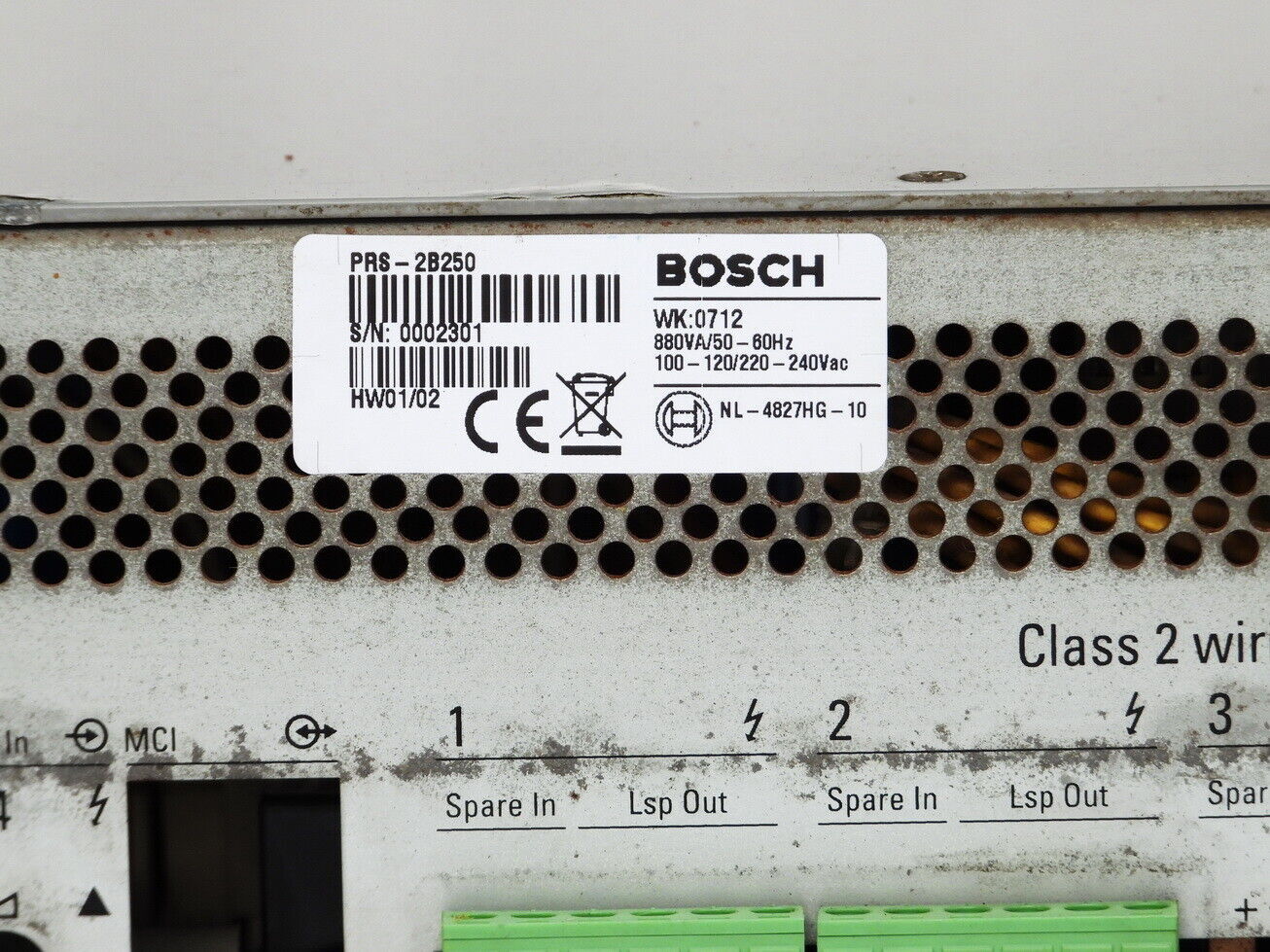BOSCH PRS-2B250 PUBLIC ADDRESS PA SOUND SYSTEM POWER AMPLIFIER UNIT | eBay