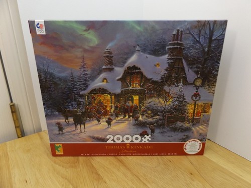 Ceaco Thomas Kinkade Santa's Night Before Christmas 2000 PC Puzzle New ...