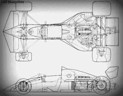 brabham bmw bt 52 f1 1983 Blueprint Drawing A4 Photo | eBay