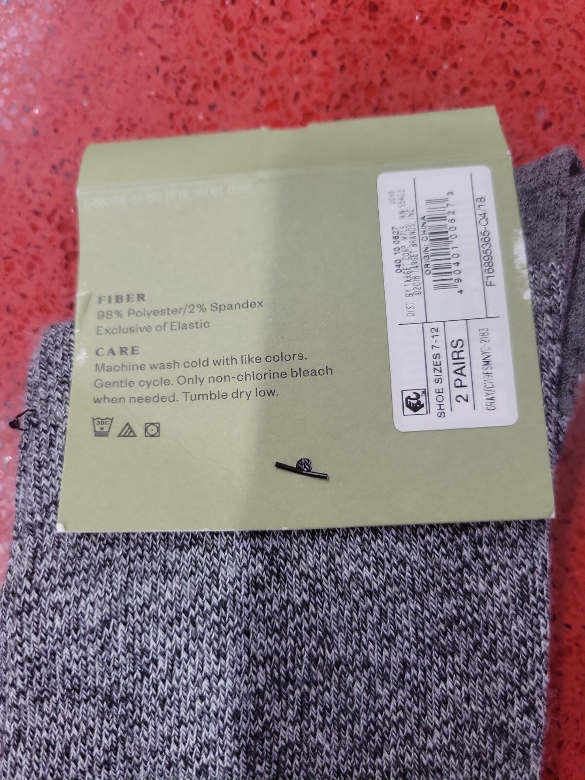 Goodfellow Co. Men's Crew Dress Socks Size 7-12 Gray Black 2 pairs for ...