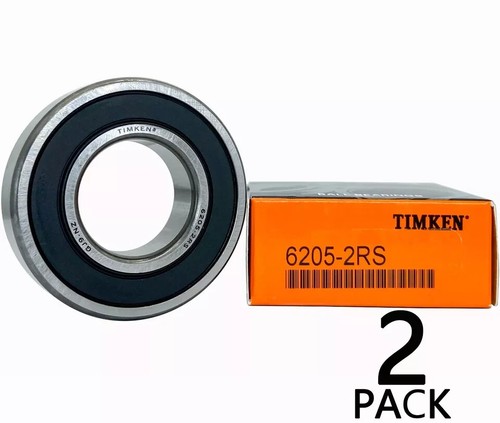 2 PACK TIMKEN 6205-2RS 25X52X15MM Double Rubber Seal Bearings 6205RS | eBay