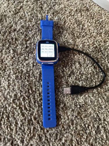 Vtech Kidizoom Smart Watch #1716 Blue Interactive Games Camera ~Tested ...