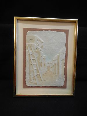Wess Pueblo Paper Art Figi Graphies Framed Original Small 1950- NOW | eBay