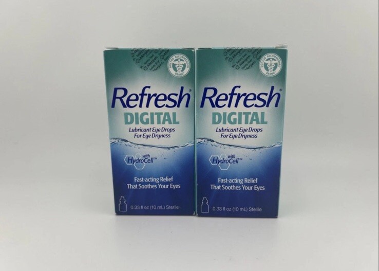 2-PACK Refresh Digital Lubricant Eye Drops 0.33oz 10mL | eBay
