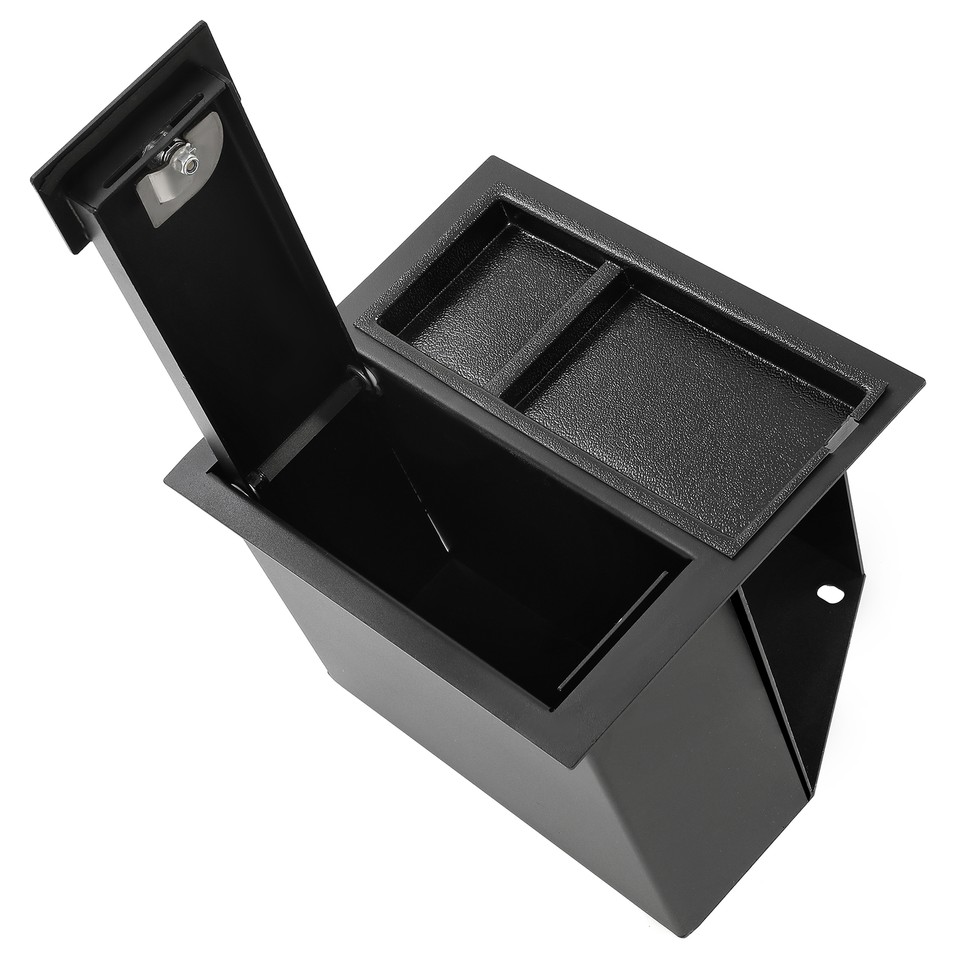 For TOYOTA Tundra 14-2020 2021 Center Console Safe GUN Storage Lock Box ...