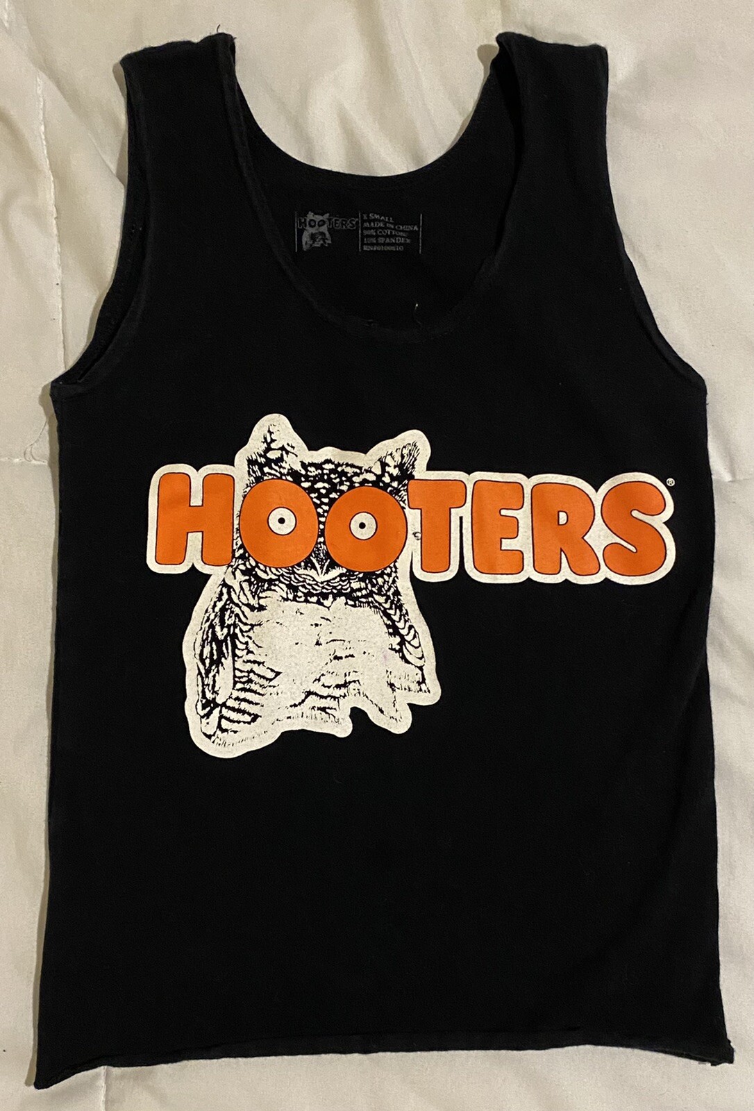 Hooters Owl Logo Black XS Tank Top Uniform Official W… - Gem