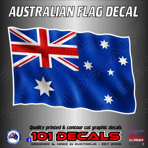 Australia Aussie flag quality decal sticker for car,ute,4x4,caravan ...