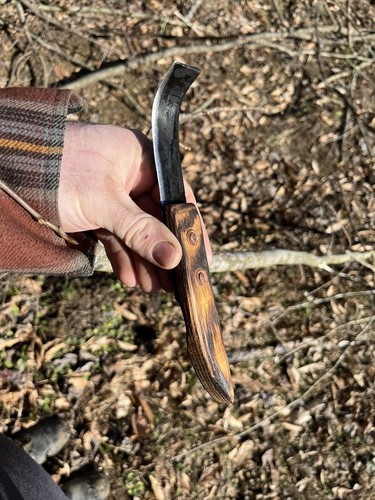 Rivet Handle Mocotaugan Crook Knife Crooked Knife Frontier Mountain Man ...