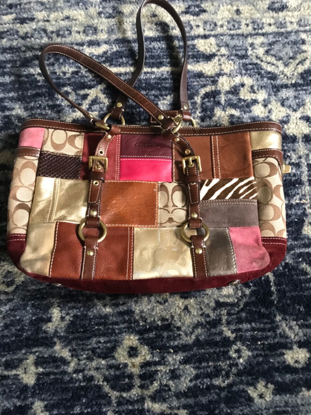 Coach Limited Edition Patchwork Beautiful Vintage Bag - Gem