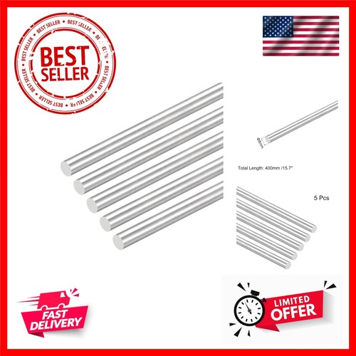 304 Stainless Steel Round Rods, 8mm x 400mm Solid Shaft Rods for DIY ...