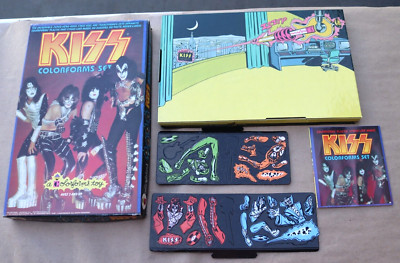 VINTAGE 1979 KISS AUCION COLORFORMS TOY SET COMPLETE w/ BOX UNUSED NEW ...