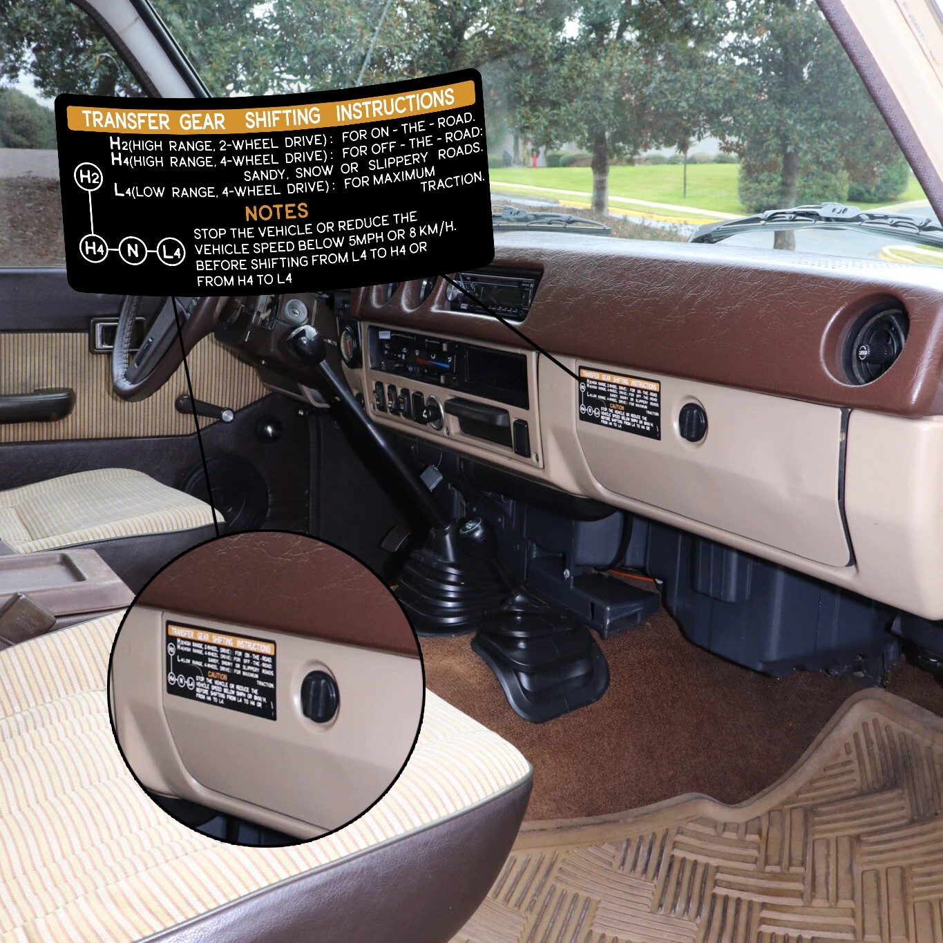 Toyota Fj Series Glovebox Restoration Warning Caution Engine Stickers ...