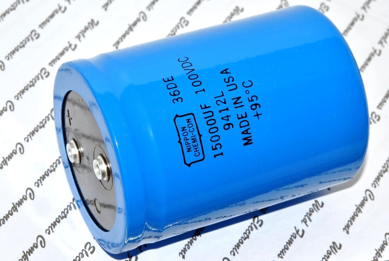 1pcs- NIPPON 15000uF 100V Screw Terminal Electrolytic Capacitor ...