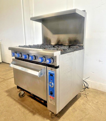 "IMPERIAL"COMMERCIAL N GAS 6 BURNERS STOVE/RANGE WITH CONVECTION OVEN ...