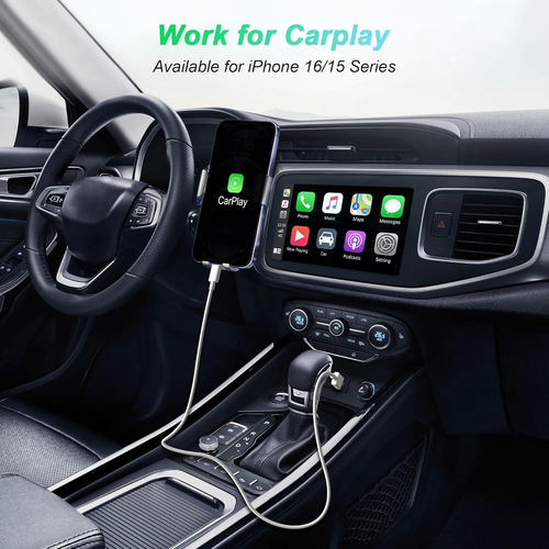 Car Carplay Cable for iPhone 15/16 Charger Cord,USB A to USB C 3FT ...