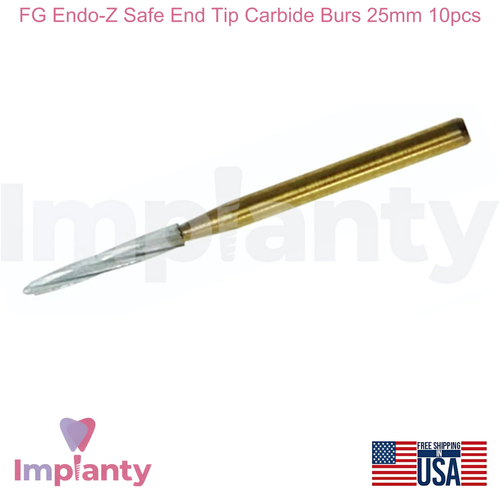 Dental FG Endo-Z Safe End Tip Tungsten Carbide Burs 25mm Long Tapered ...