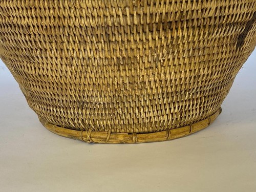LARGE Indonesian IFUGAO Lidded Rattan RICE STORAGE BASKET with Lizards ...