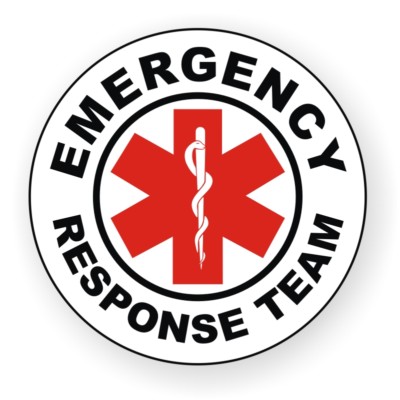 Emergency Response Team Hard Hat Decal Label Helmet Sticker EMT AED CPR ...