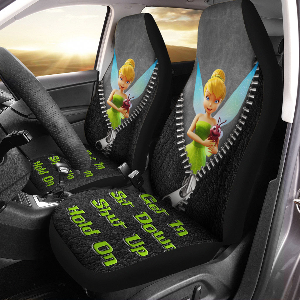 Tinker Bell Get In Sit Down Shut Up Hold On Cartoon Car Seat Covers | eBay