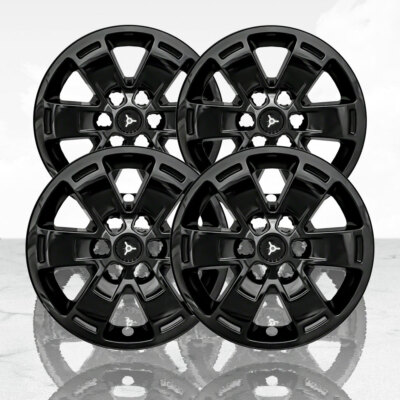 4 Black 16" Wheel Skins Hub Caps Alloy Rim Covers for Chevy Colorado WT ...