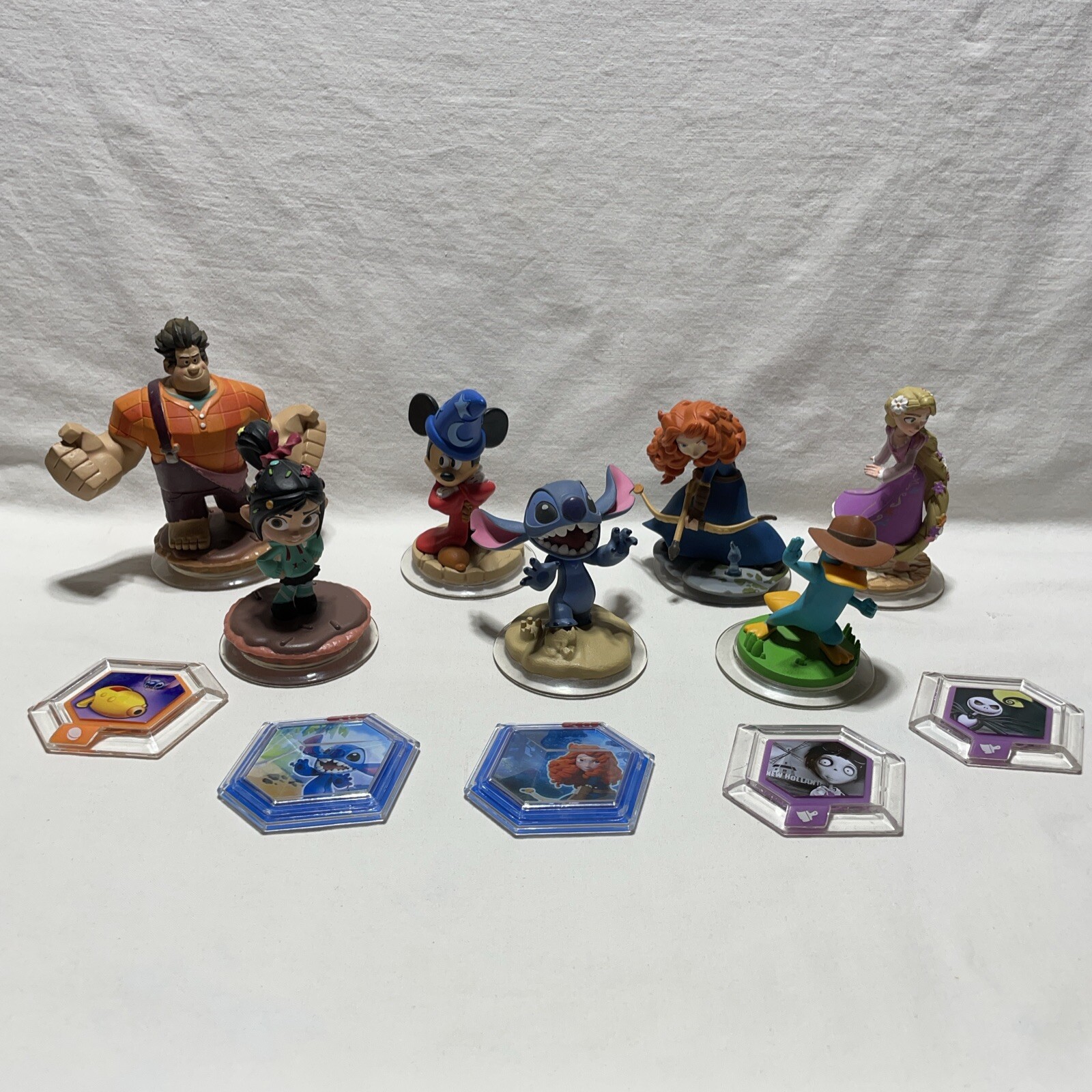 Disney Infinity Character Figures: Stitch Perry Mickey Merida Rapunzal ...