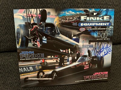 Jackie Finke Signed Promo Hero Card Autographed 2024 Drag Racing | eBay