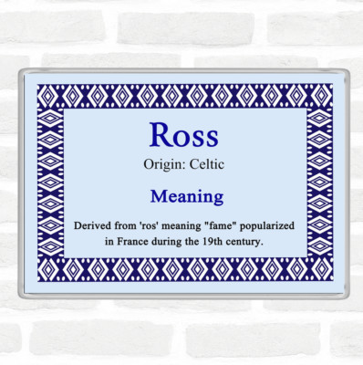 Ross Name Meaning Jumbo Fridge Magnet Blue | eBay UK