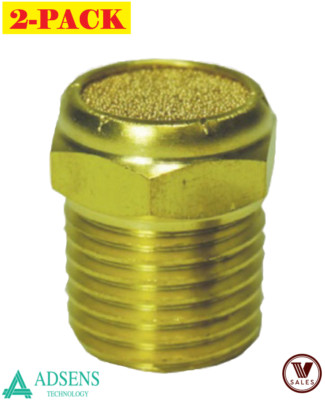 2-Pack Adsens BV-38 Sintered Bronze Breather Vent 3/8" NPT Brass Body ...
