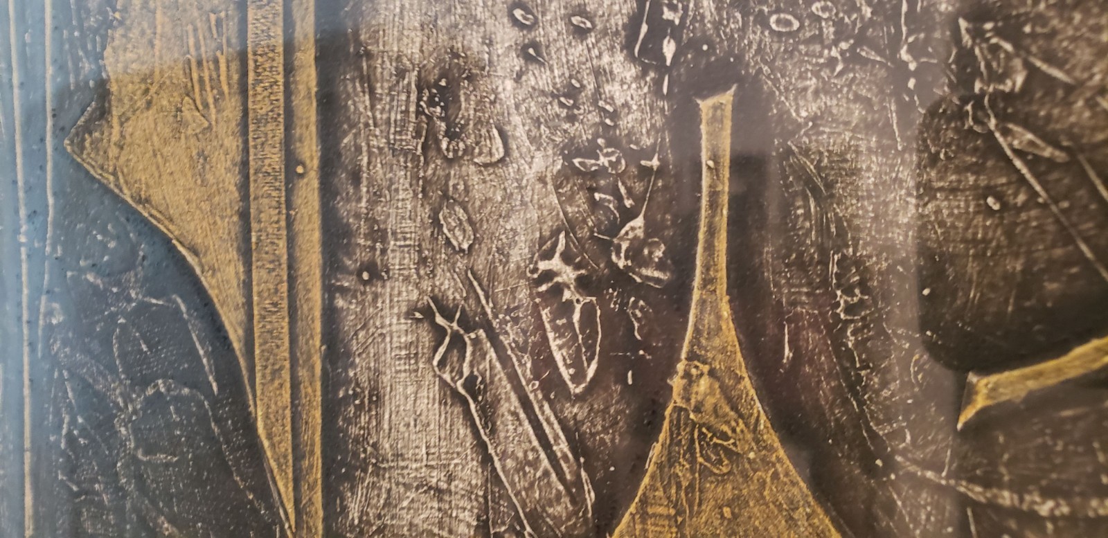 JOHN ROSS COLLAGRAPH 1965 ORIGINAL 'HOMAGE TO KROPA' 24 X 30 ABSTRACT ...