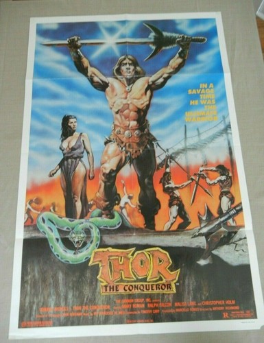 Thor The Conqueror - 1984 1Sheet Original Movie Poster 27x41- Fantasy ...