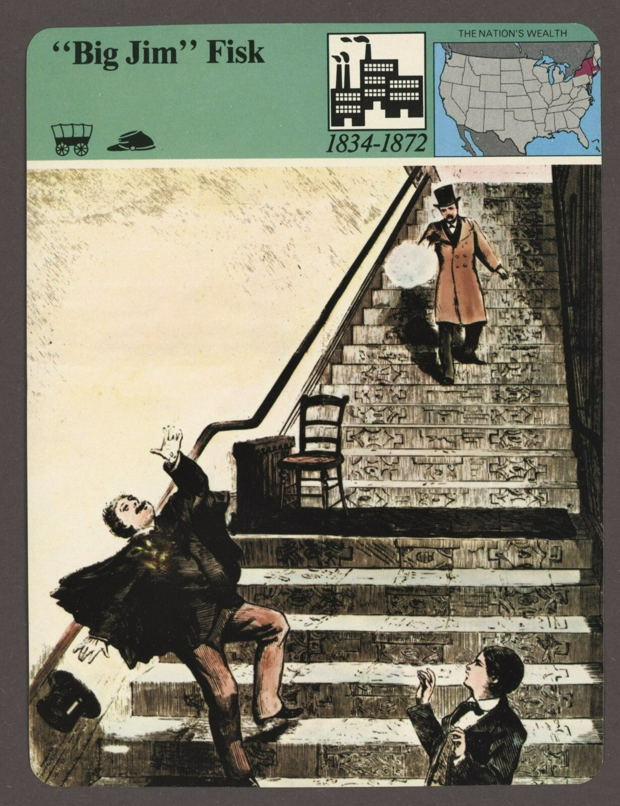 Big Jim Fisk Story of America Industry Business History Card | eBay