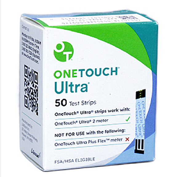 One Touch Ultra Test Strips 50 Expiration 01/30/2026 Free Shipping ...