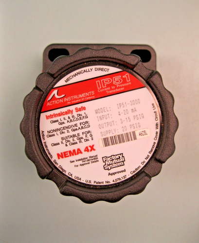 NEW Action Instruments IP51-3000 Intrinsically Safe Transducer G13 | eBay