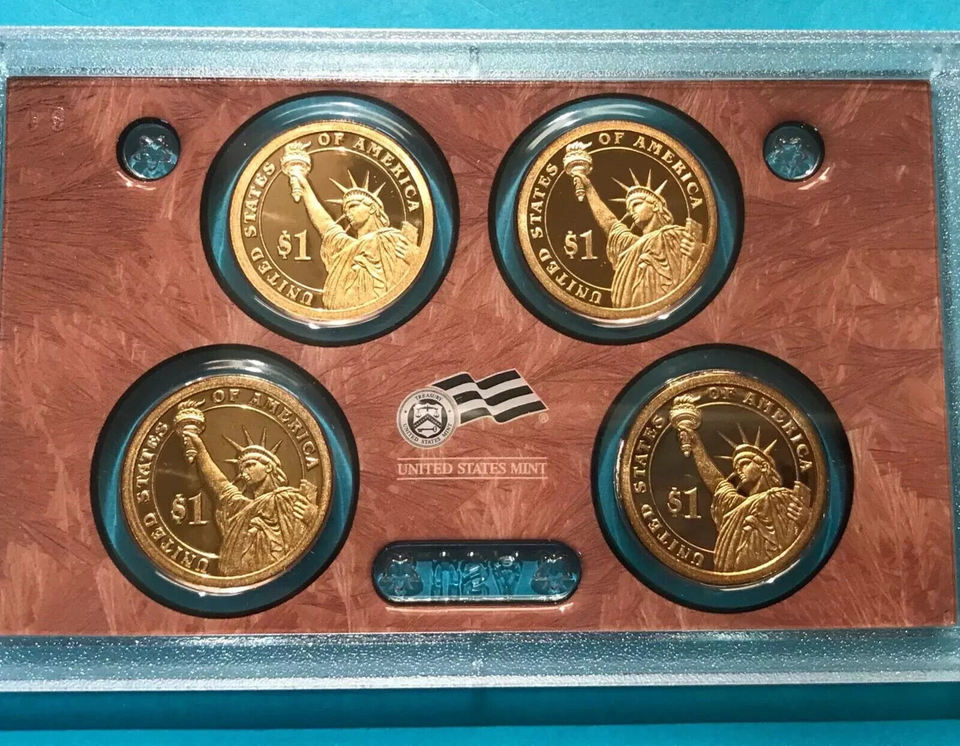 2010 S Presidential Dollar Coin Set Proof No Coa/Box 4 Coins | eBay