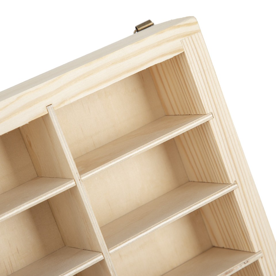 US 48-Grid Wooden Case 1:64 Car Toy Model Storage Box Display ...